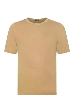 FRANZESE COLLECTION Crew-neck Short-sleeves T-shirt Neutrals