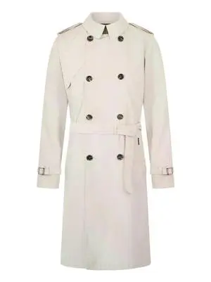 MOORER Double-breasted Trench Coat - Neutrals