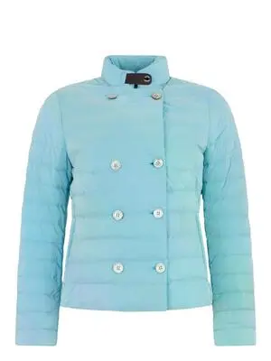 MOORER Padded Button Jacket - Blue