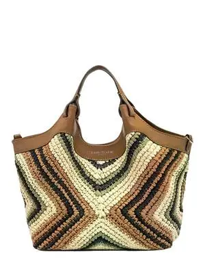 GIANNI CHIARINI Woven Shoulder Bag - Neutrals