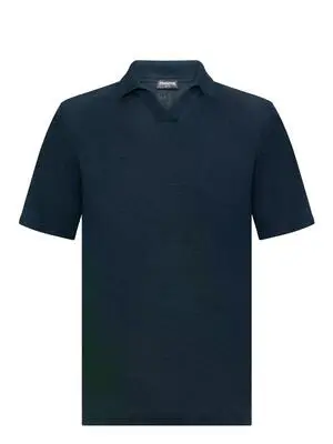 FRANZESE COLLECTION Ribbed V-neck T-shirt - Blue