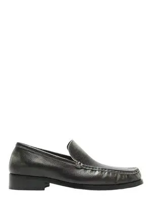 Acne Studios Leather Loafers With Contrast Stitching - Black