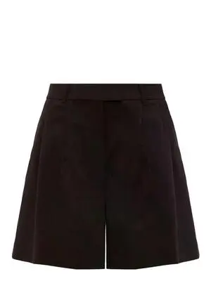 Lacoste Pleated Tailored Shorts - Brown