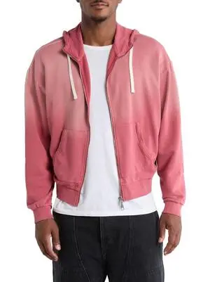 BRAIN DEAD Padded Elbow Zip-up Hoodie - Brick