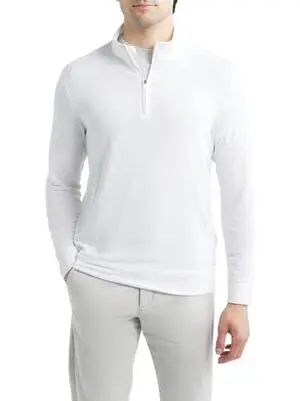 G/fore Luxe Quarter Zip Golf Pullover - Snow