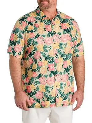 OAK HILL BY DXL Big & Tall Floral Sport Shirt V2 - Multi