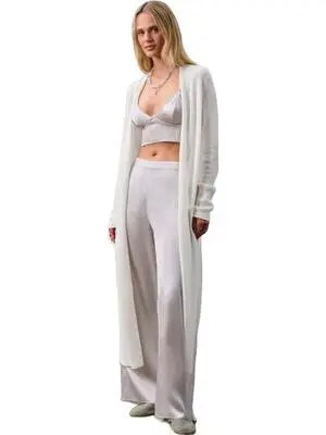 Naked Cashmere Longline Cashmere Cardigan - Ecru