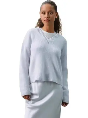 Naked Cashmere Farah Cashmere V-neck Pullover - Cloud