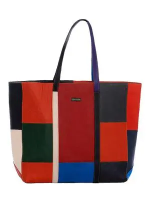 DAI MODA Grandé Patchwork Leather Tote