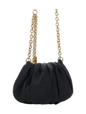 Chloé Pleated Drawstring Crossbody Bag - Black