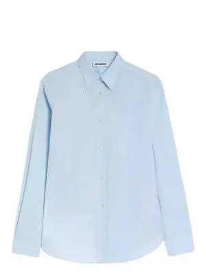 JIL SANDER Lightweight Poplin Shirt Blue