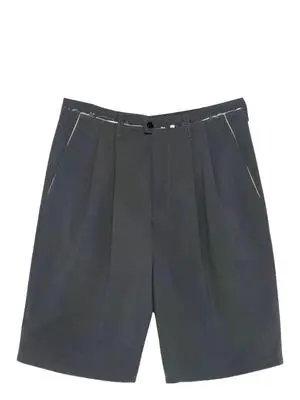 CAMIEL FORTGENS Pleated Seam Shorts - Blue