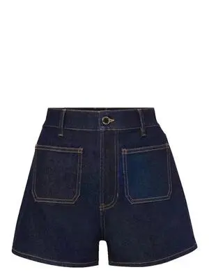 Veronica Beard Elijah Button-fastening Shorts - Blue