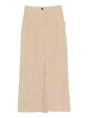 Antonelli Firenze Button Slit Skirt - Neutrals