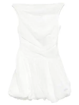 Simkhai Gathered Mini Dress - White