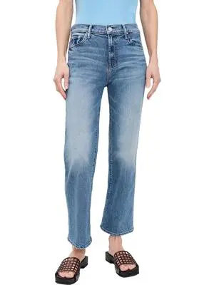 MOTHER Petite Lil Kick It Ankle Jeans Birds Gone Wild