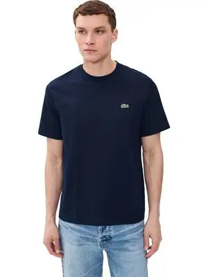 Lacoste Cotton Logo Tee - Navy