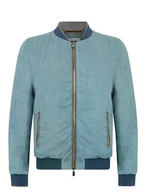 MOORER Padded Zip Jacket - Blue