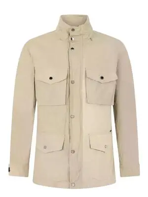 MOORER Button Front Pocket Jacket - Neutrals