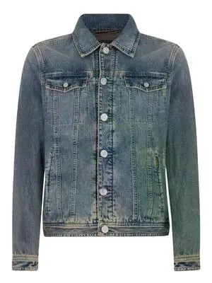 MOORER Button Chest-pocket Jacket - Blue