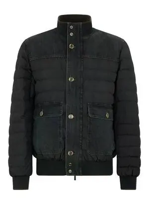 MOORER Padded High Collar Jacket - Black