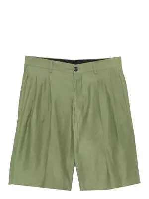 LANEUS Pleated Shorts Green