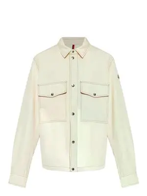 Moncler Patch-pocket Buttoned Jacket - Neutrals