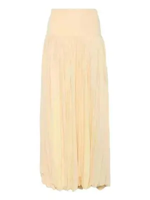 TOTEME Gathered Midi Skirt - Neutrals