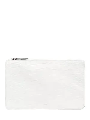 TOTEME Crocodile-embossed Clutch Bag - White