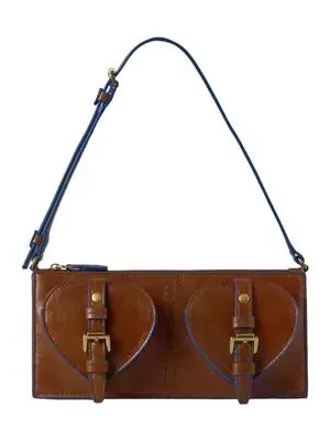 Mulberry Mini Roxanne Heart-detail Buckled Shoulder Bag - Brown