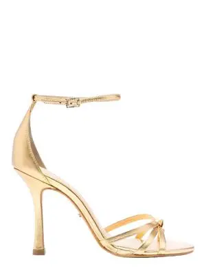 WERNER Knotted Ankle-strap High Heel Sandals - Gold