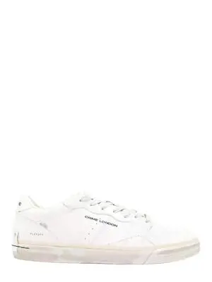 CRIME LONDON Perforated Low Top Sneakers - White