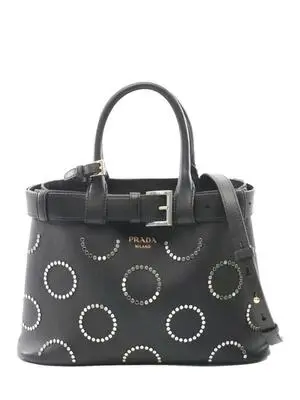 Prada 2010-2016 Small Buckle Satchel - Black