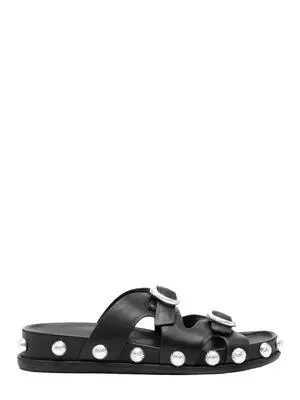 Cult Gaia Blair Studded Flat Sandals - Black