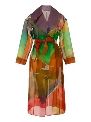 Ulla Johnson Novalie Printed Coat Orange