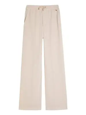 HERNO Wide-Leg Satin-Crepe Trousers