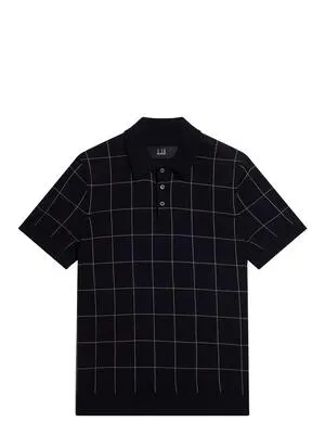 Dunhill Cotton-mulberry Silk Polo Shirt - Navy