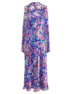 Rixo Satin-silk Hailey Midi Dress - Blue