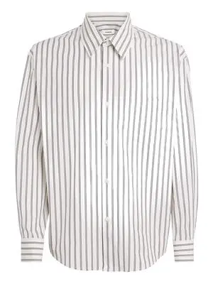 Sandro Cotton Stripe Shirt Beige