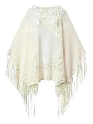 Isabel Marant Étoile Metilia Crochet Cape - Neutrals