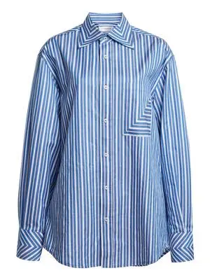 Victoria Beckham Striped Button-up Shirt - Blue