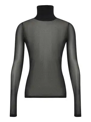 Zimmermann Zimmermann Fine-Knit Turtleneck Top Black