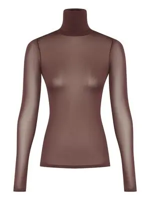 Zimmermann Zimmermann Fine-Knit Turtleneck Top Brown