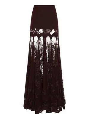 Zimmermann Valiant Panelled Silk Maxi Skirt - Brown