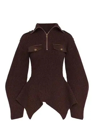 Zimmermann Valiant Utility Wool-blend Sweater - Brown