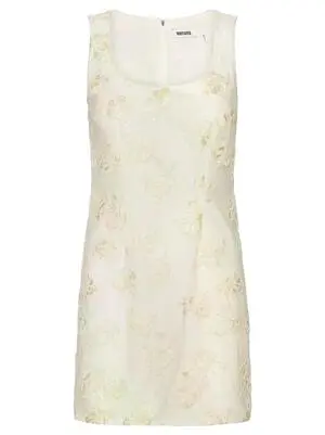ROTATE BY BIRGER CHRISTENSEN Beaded Mini Dress - Neutrals