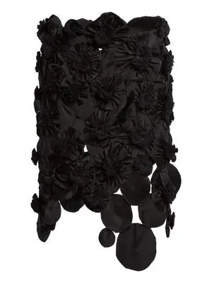 Victoria Beckham Applique Skirt - Black