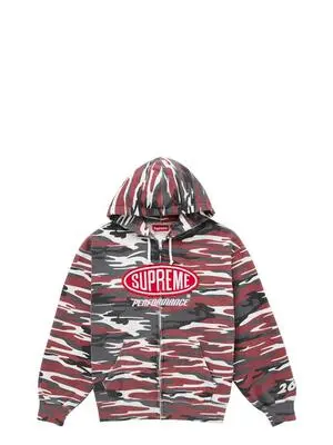 Supreme Performance Zip Up Hooded Sweatshirt - Red Camo