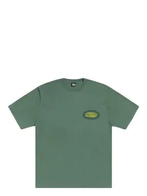 StÜssy Tile Oval Pigment Dyed Tee Shirt - Pine