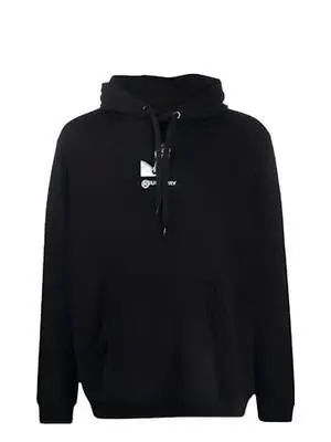Burberry Swan Graphic Cotton Hoodie - Black